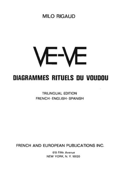 Ve Ve Diagrammes Rituels Du by Milo Rigaud (7 items) - Biblio