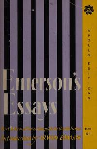 essays first series by ralph waldo emerson - Biblio.com