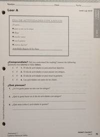 ?Avancemos!: Cuaderno: Practica por niveles Workbook Teacher's Edition ...