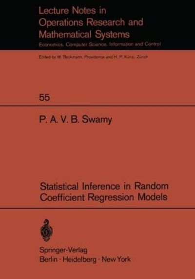 Statistical Inference In Random Coefficient Regression Models Lecture Notes In Economics And