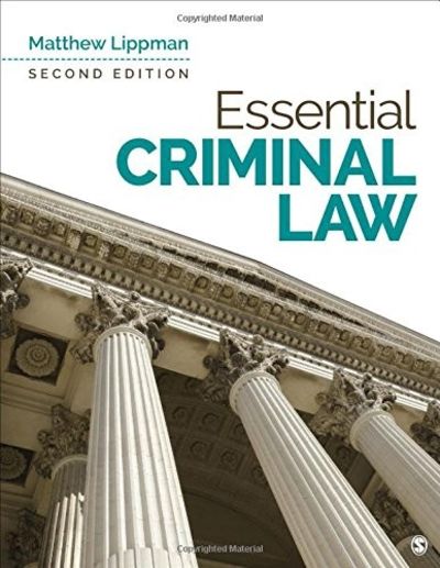 BIBLIO | Essential Criminal Law by Matthew Lippman by Matthew Lippman ...