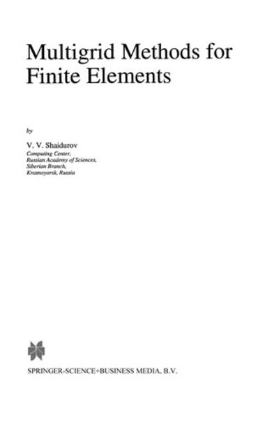 BIBLIO | Multigrid Methods for Finite Elements by V. V. Shaidurov | Paperback | 2010-12-15 ...
