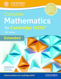 Cie Complete Igcse Extended Mathematics 5th Edition Book: With Website Link by Rayner ...