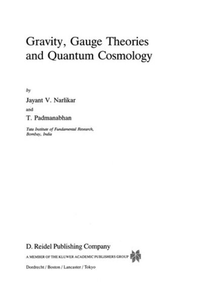 BIBLIO | Gravity, Gauge Theories and Quantum Cosmology by J. V ...