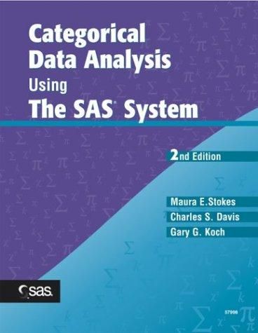 Categorical Data Analysis Using the SAS System, Second Edition by Charles S Davis - Paperback ...