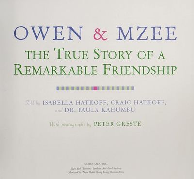 Owen And Mzee Book Cover