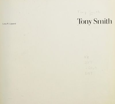 Tony Smith (Modern Artists) by Smith, Tony | Hardcover | 1972 | H. N ...