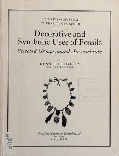 Decorative and Symbolic Uses of Fossils, Selected Groups, mainly ...