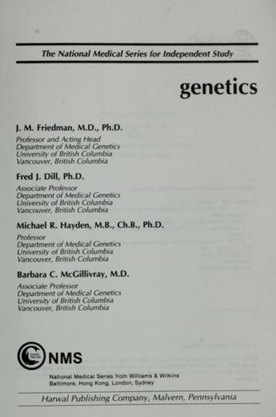Nms Genetics by Jan Marshall Friedman | Papeback | pp. 250 | Lippincott ...