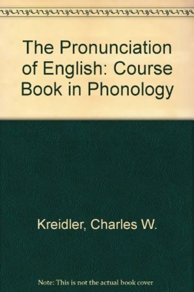 BIBLIO The Pronunciation Of English: A Course Book In, 02/27/2024