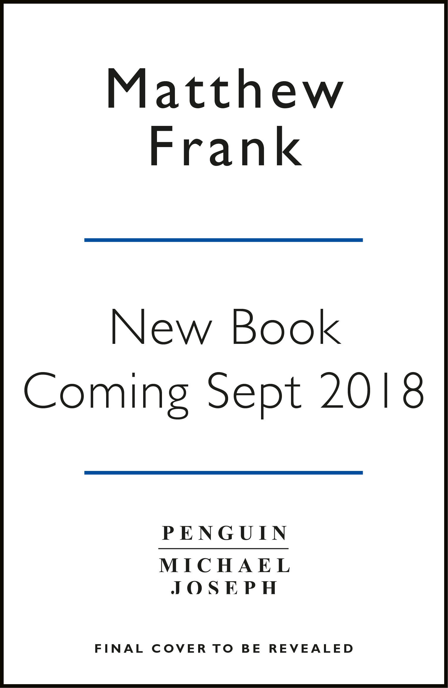 The Killer Inside by Matthew Frank | Paperback | Michael Joseph | 9780718187194 | Biblio