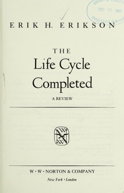 Life Cycle Completed A Review by Erikson, Erik H | Hardcover | 1982 | W ...