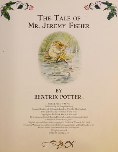 BIBLIO | The Tale of Mr. Jeremy Fisher: Sticker Story Book by Potter ...