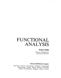 Functional Analysis (McGraw-Hill Series in Higher Mathematics) by Rudin ...