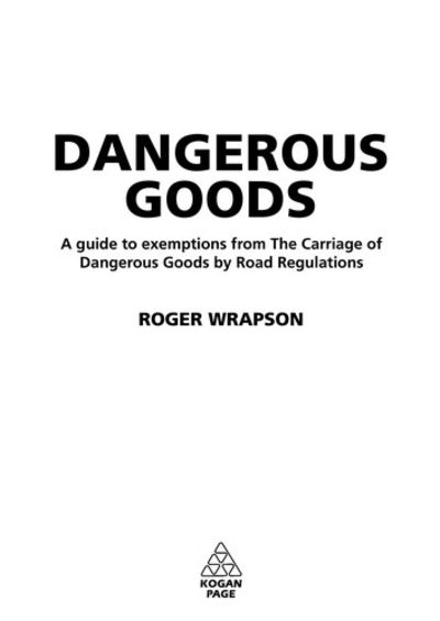 BIBLIO | Dangerous Goods: A Guide to Exemptions from the Carriage of ...