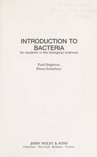 Introduction to Bacteria: For Students in the Biological Sciences by D ...