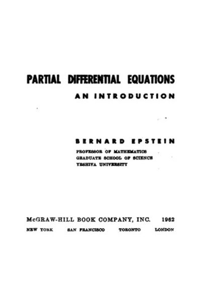 BIBLIO | Partial Differential Equations: An Introduction by Bernard ...