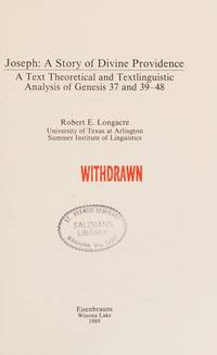 Joseph: A Story of Divine Providence A Text Theoretical and ...