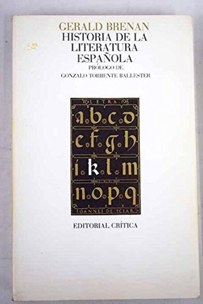 BIBLIO | Historia de la literatura espa by Brennan, Gerald T | unknown | | Crtica | 9788474232448