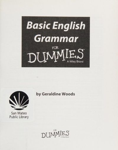 BIBLIO | Basic English Grammar For Dummies - US (For Dummies (Language ...