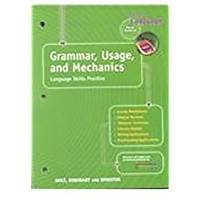 Grammar, Usage, and Mechanics: Elements of Language, 1st Course by HOLT ...