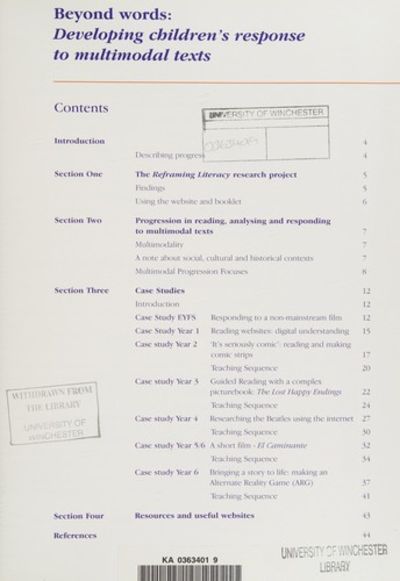 BIBLIO | Beyond Words: Developing Children's Understanding of ...