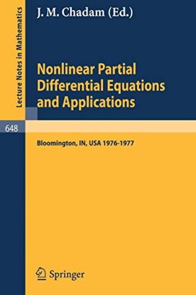 Nonlinear Partial Differential Equations and Applications: Proceedings ...