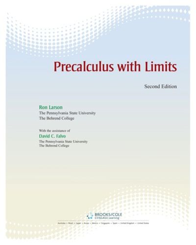Precalculus With Limits Book