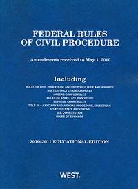 BIBLIO | Federal Rules of Civil Procedure, Educational Edition by West ...