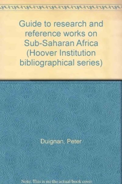 Guide to Research and Reference Works on Sub-Saharan Africa by Peter ...