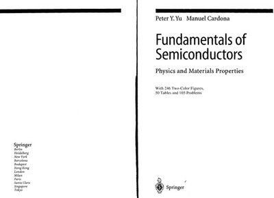 Fundamentals of Semiconductors: Physics and Materials Properties by Peter Y. Yu, Manuel Cardona ...