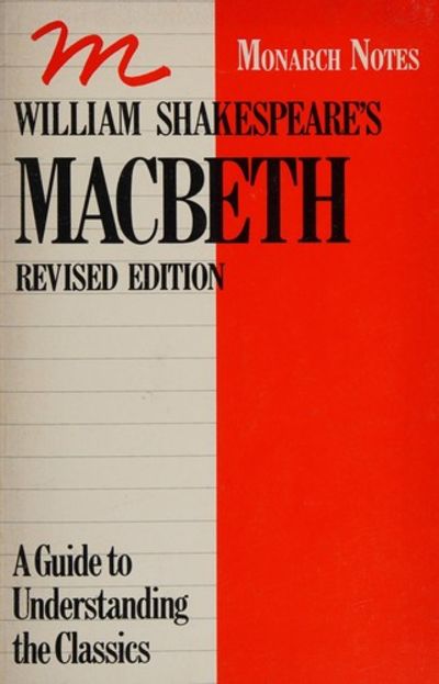 Shakespeare's Macbeth (Monarch Notes) by Berkeley, David Shelley ...