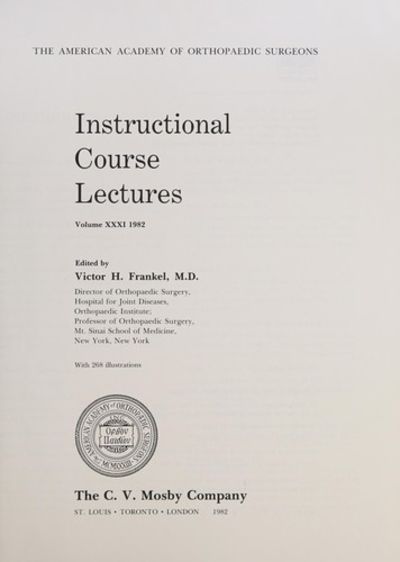 BIBLIO | Instructional Course Lectures by American Academy of ...