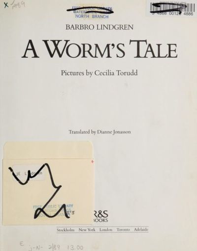 A Worm's Tale. by LINDGREN, Barbro | Hardcover | 1988 | R & S Books ...