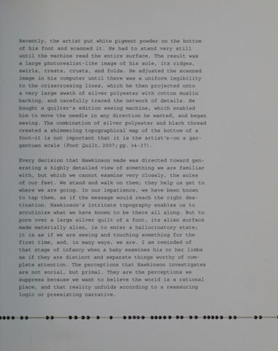 Tim Hawkinson: How Man is Knit. May 3 - June 9, 2007 by Yau, John ...