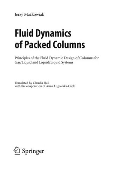 BIBLIO | Fluid Dynamics of Packed Columns: Principles of the Fluid ...