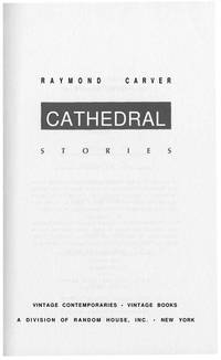 Cathedral by Carver Raymond (130 items) - Biblio