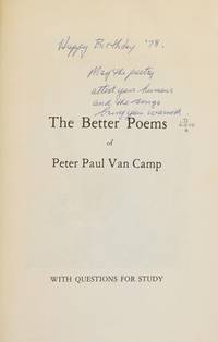 BIBLIO | The Better Poems of Peter Paul van Camp by Van Camp, Peter ...