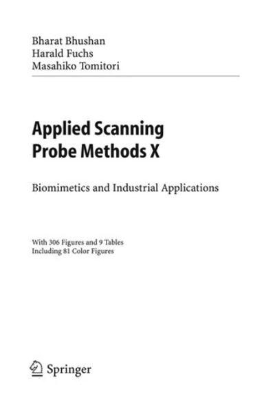Applied Scanning Probe Methods X: Biomimetics And Industrial ...
