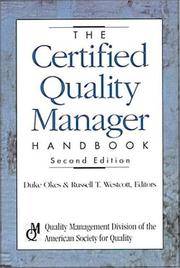 BIBLIO | The Certified Quality Manager Handbook by Okes, Duke [Editor ...