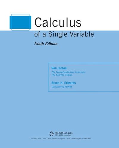 CALCULUS SINGLE VAR AP ED 9E by Larson, Ron | Hardcover | 2009-01-20 ...