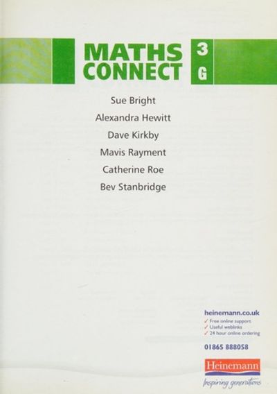 BIBLIO | Maths Connect 3 Green Student Book by Stanbridge, Bev,Roe ...
