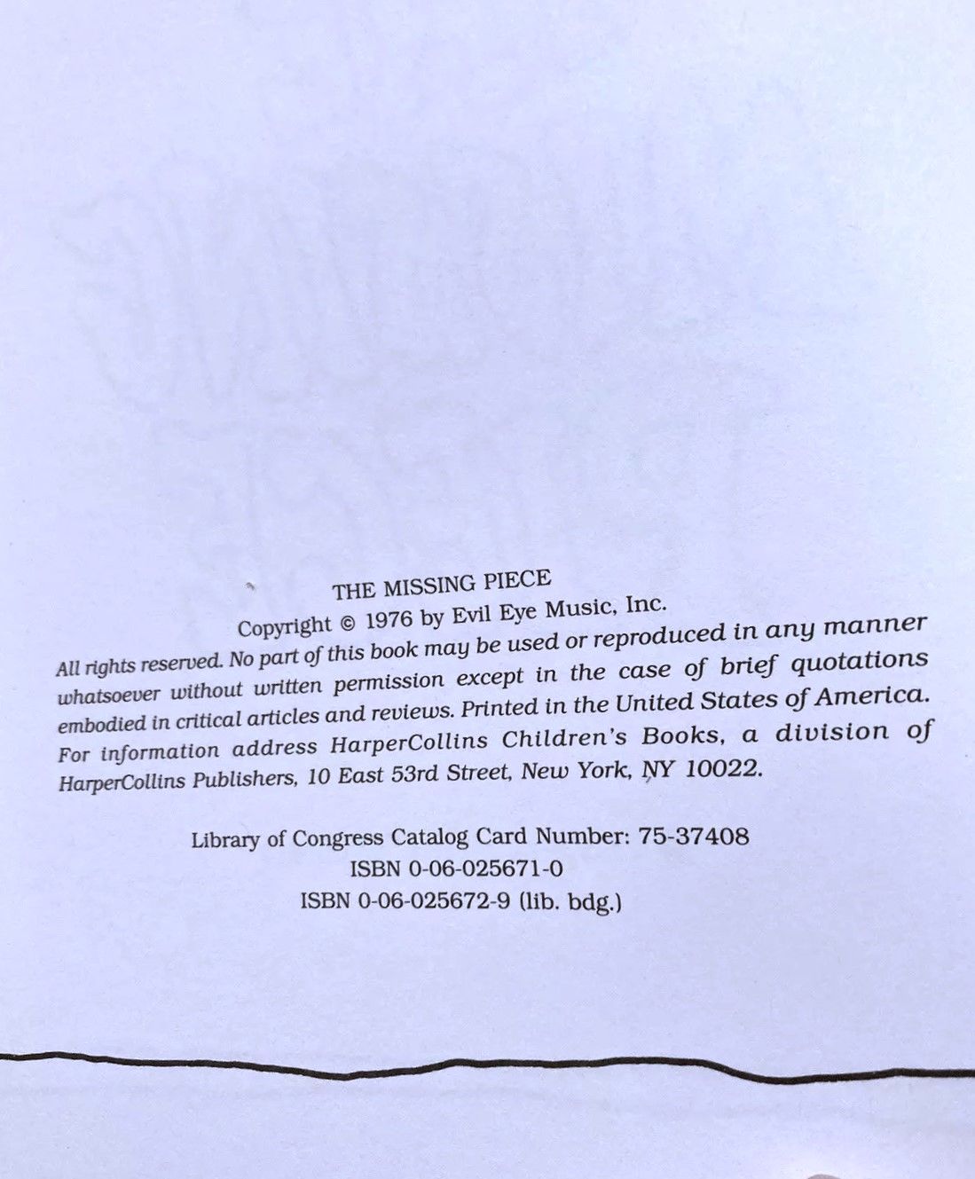 The Missing Piece by Shel Silverstein | Hardcover | 1976 | Harper And ...