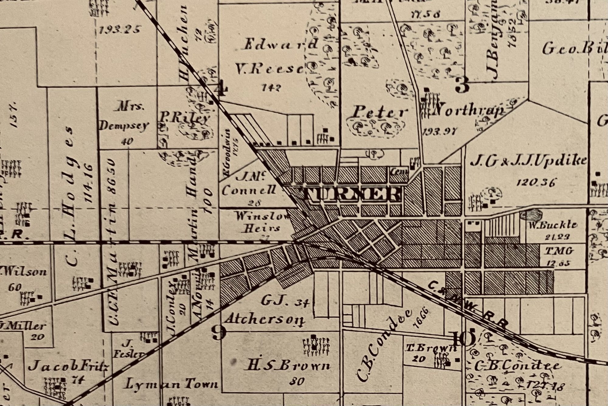 Map of Winfield Township by Warner & Beers | 14 1/2 x 12 1/2 inches ...