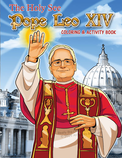 Pope Leo XIV Coloring Book by Really Big Coloring Books® | Square Back ...