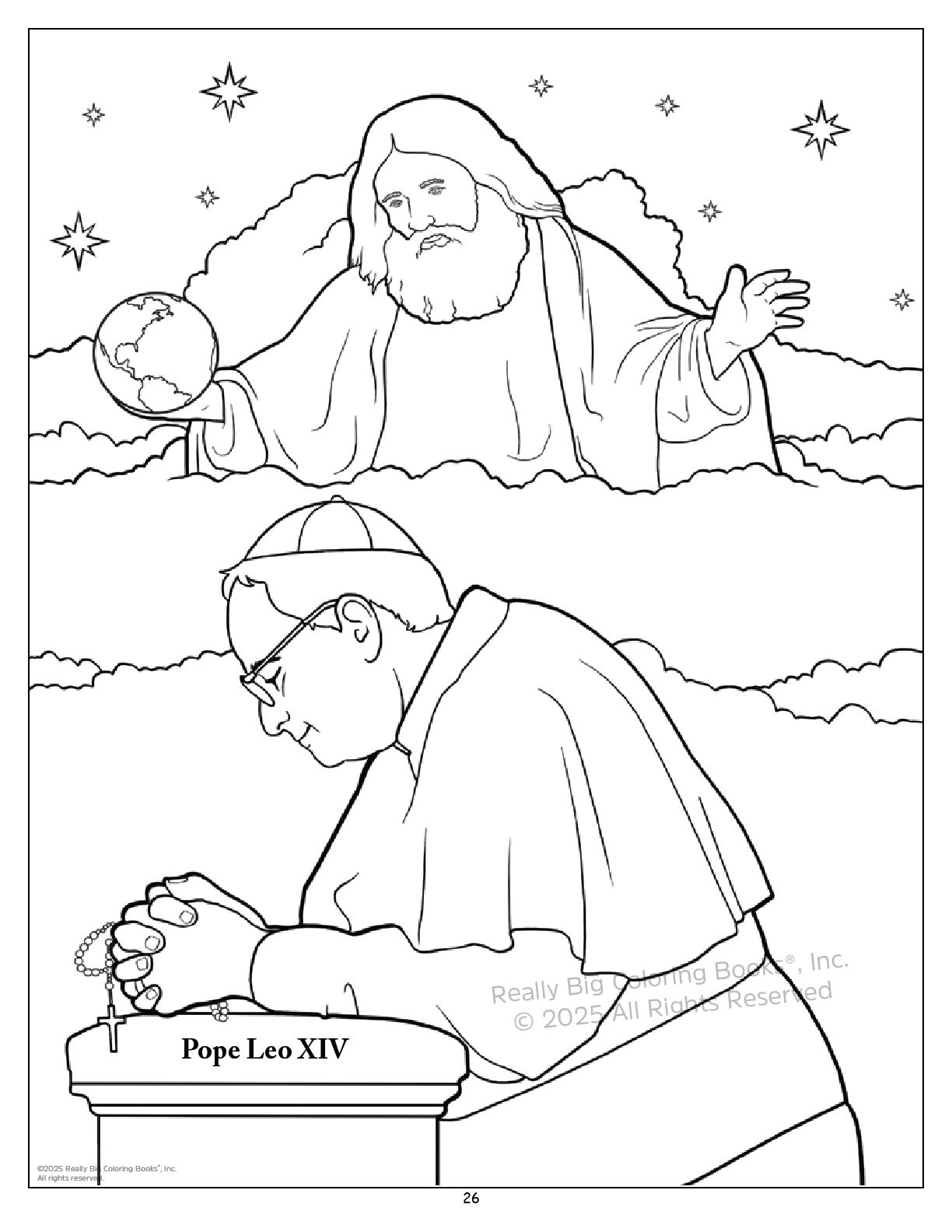 Pope Leo XIV Coloring Book by Really Big Coloring Books® | Square Back ...