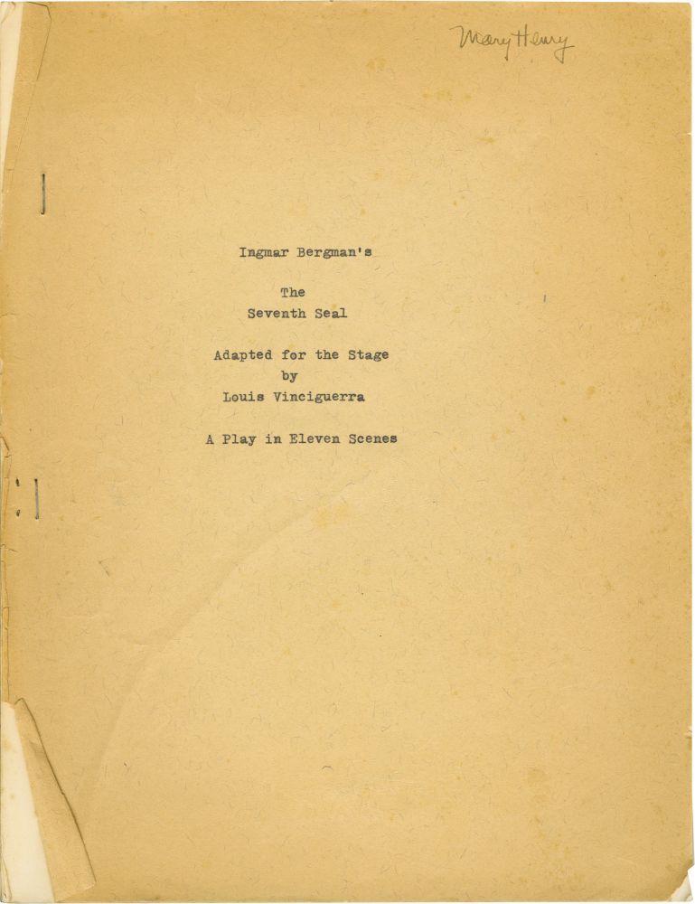 The Seventh Seal: A Play in Eleven Scenes (Original script for the play ...