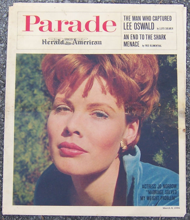 PARADE MAGAZINE MARCH 8, 1964 Actress Jo Morrow on Cover by Parade ...