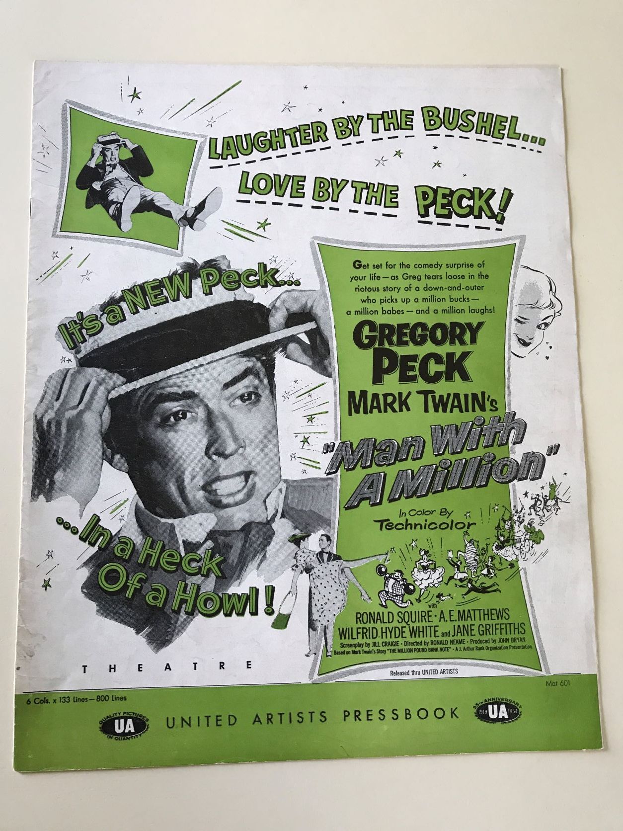 Man with a Million 1954 Gregory Peck, Ronald Squire, A.E. Matthews by ...