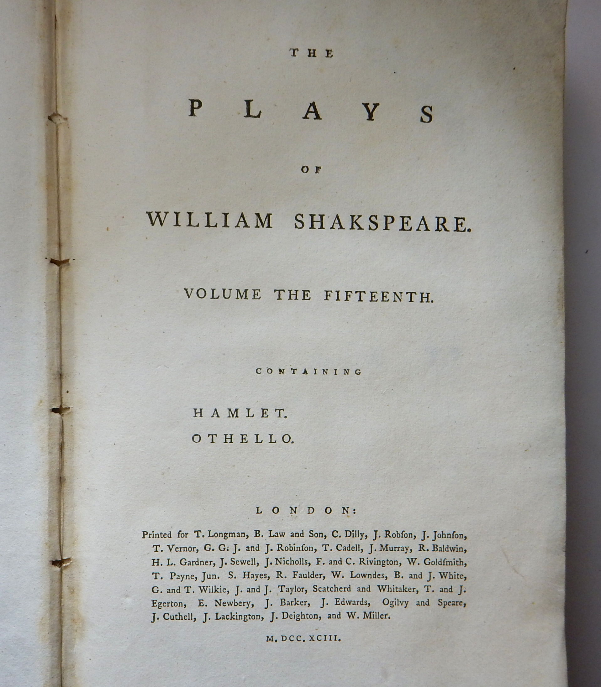 The Plays of William Shakespeare. by William SHAKESPEARE - Hardcover ...